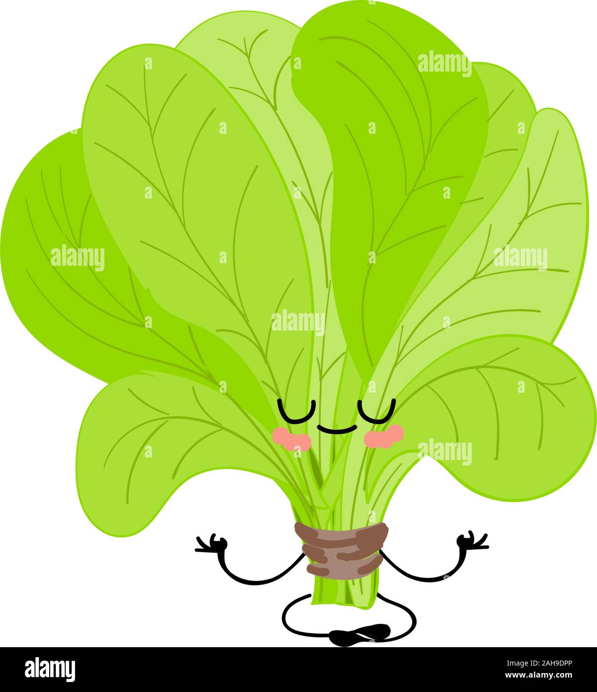 International spinach day. sorrel. Greens. Cheerful cute cartoon ...