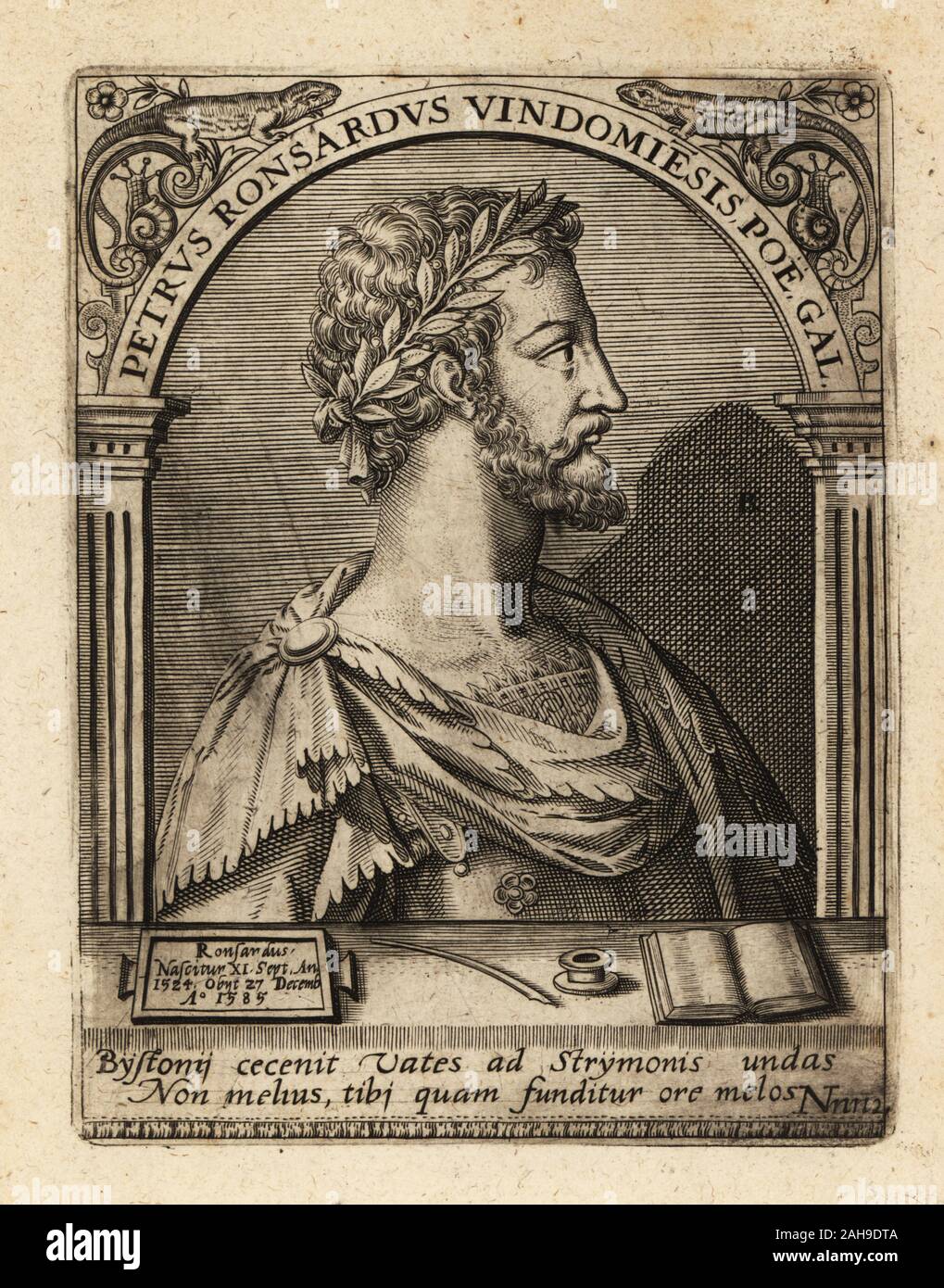 Pierre de Ronsard, French poet or prince of poets from Vendomois, 1524 ...
