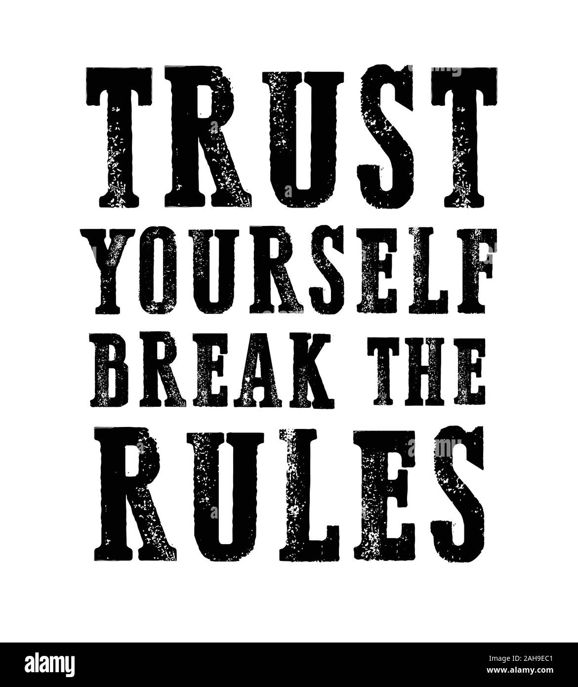 Shirt design strong slogan Stock Vector Images - Alamy