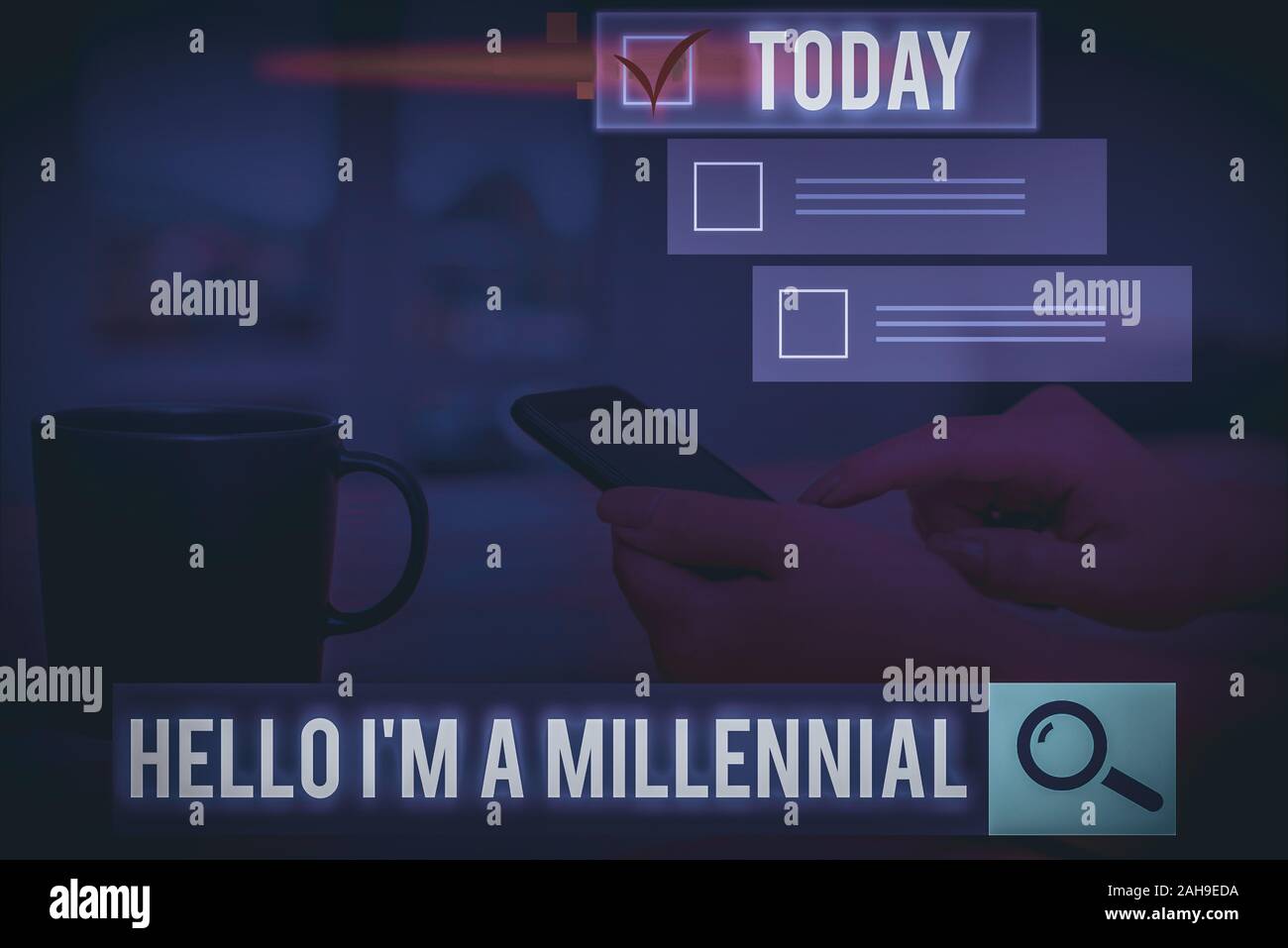 Conceptual hand writing showing Hello I M A Millennial. Concept meaning ...