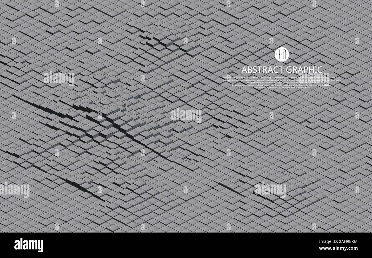 Matrix of countless blocks, big data, cloud computing, computer ...