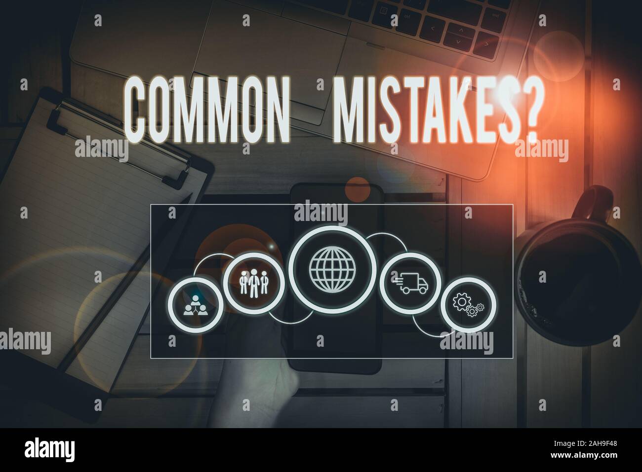 Writing note showing Common Mistakes question. Business concept for ...