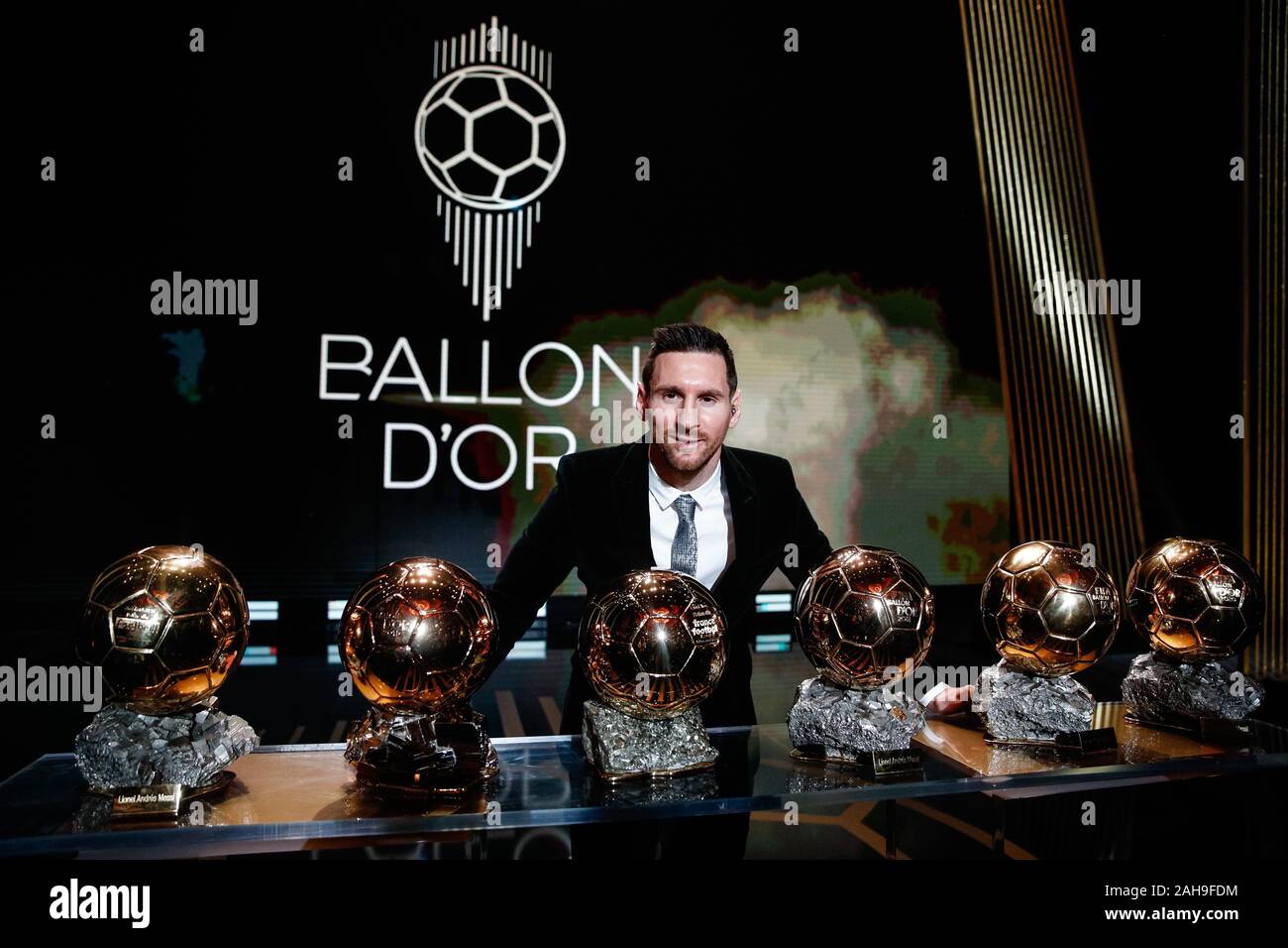 Lionel messi ballon d'or trophies hi-res stock photography and images ...