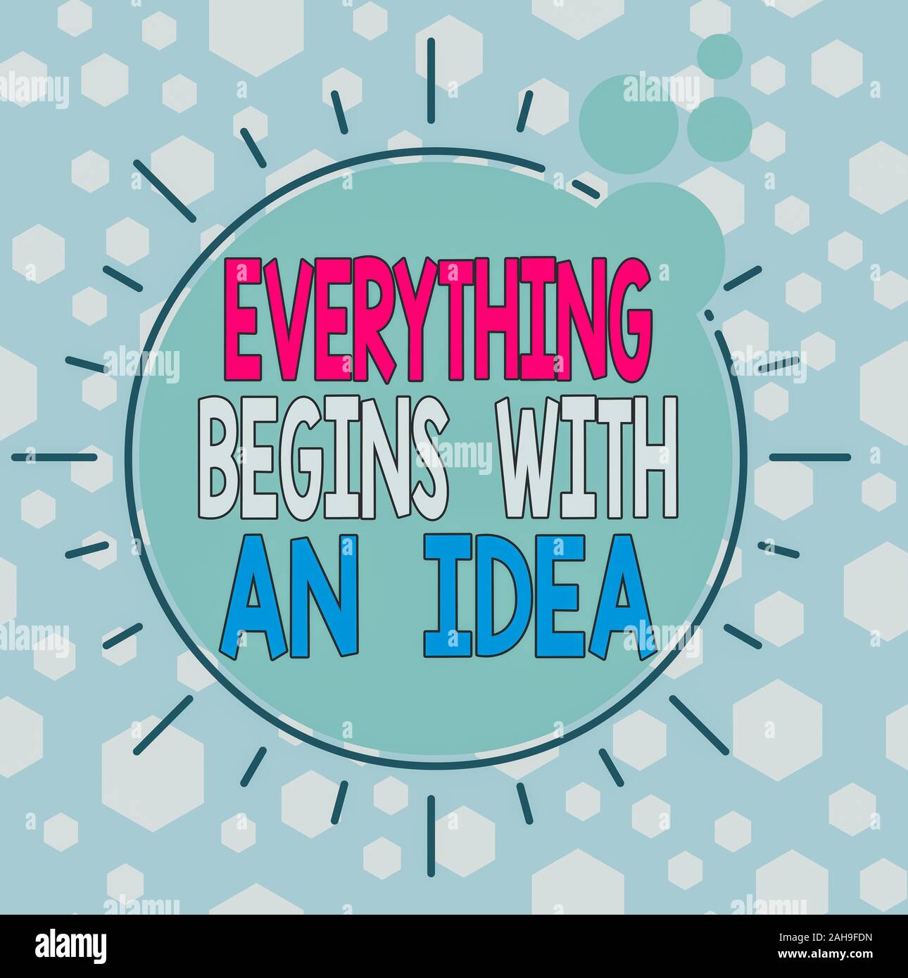Handwriting text writing Everything Begins With An Idea. Conceptual ...