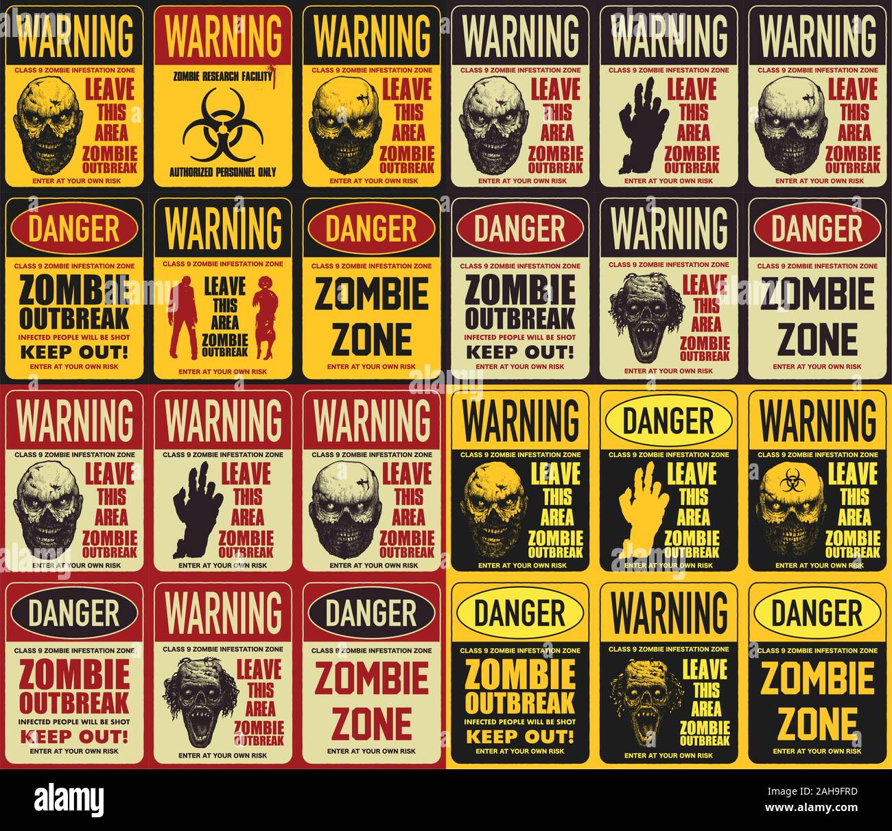 Zombie Warning Labels