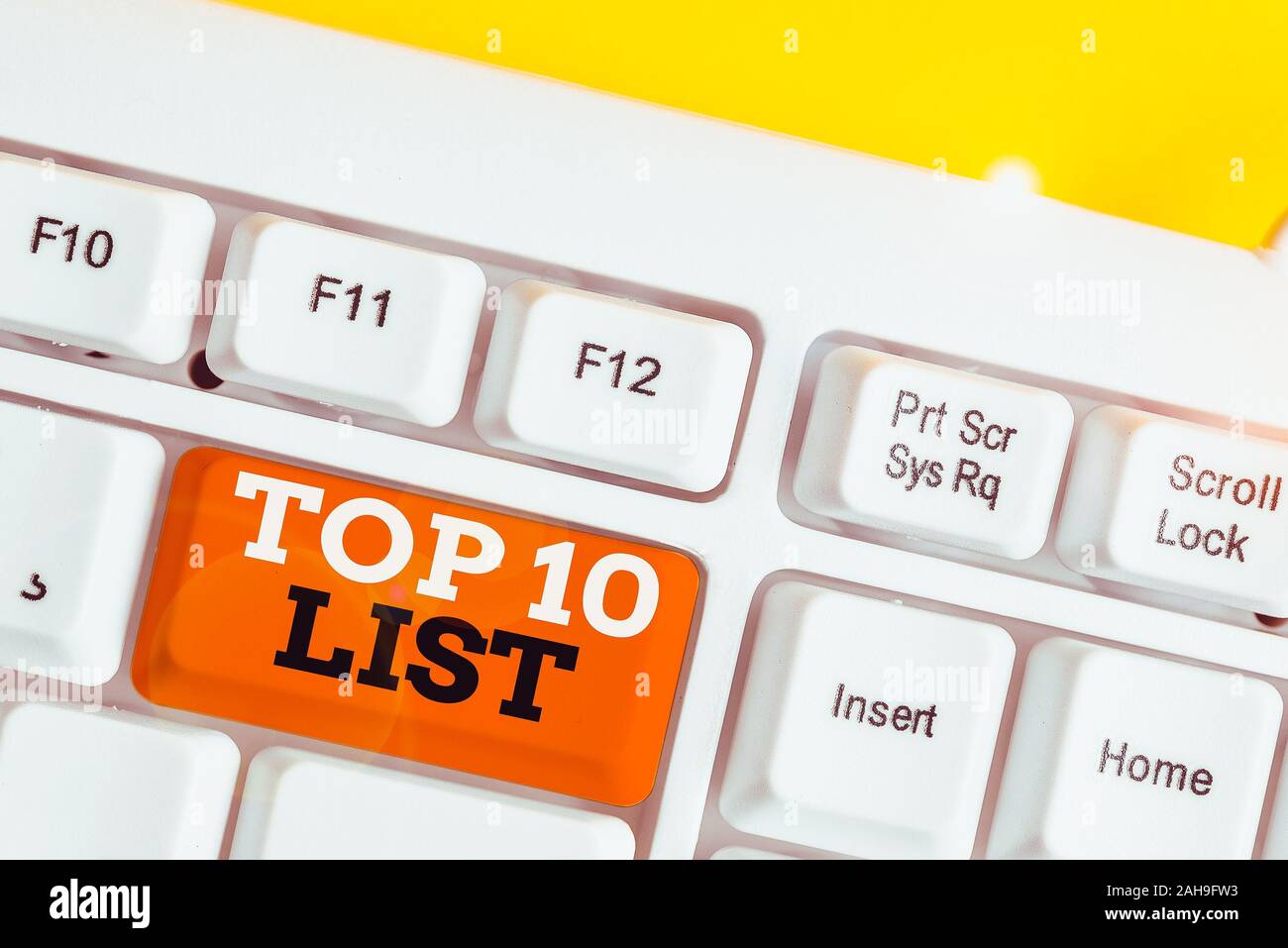 Handwriting text Top 10 List. Conceptual photo the ten most important ...