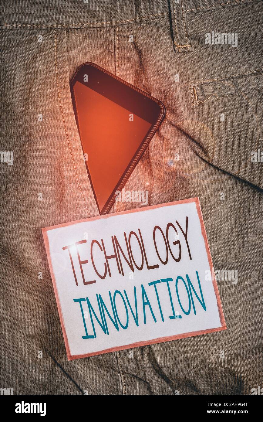 Text sign showing Technology Innovation. Business photo showcasing ...