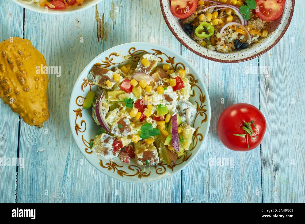 Southwestern Potato Salad, Southwest cuisine, Traditional assorted ...