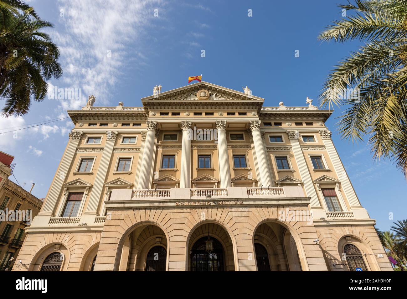 Gobierno Militar, building of the military government in Barcelona ...