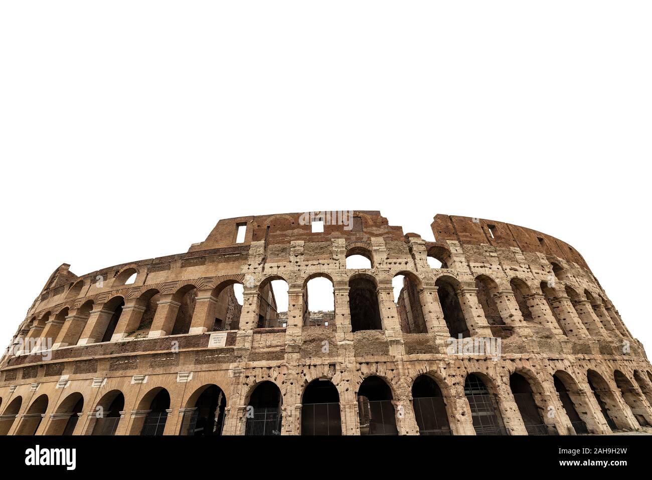Colosseo of Rome isolated on white background, Amphitheatrum Flavium 72 ...
