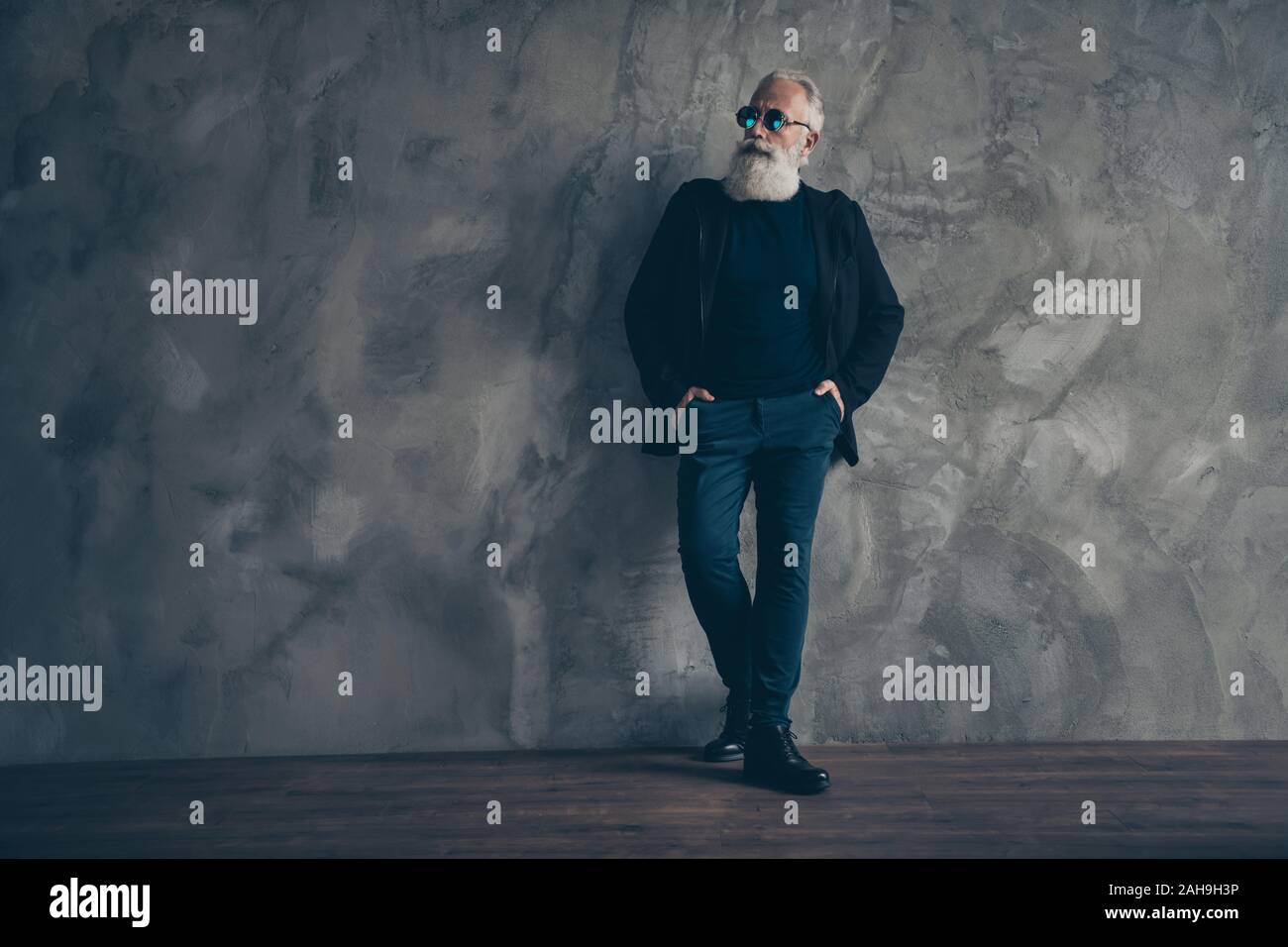 Man cool confident full length coat hi-res stock photography and images ...