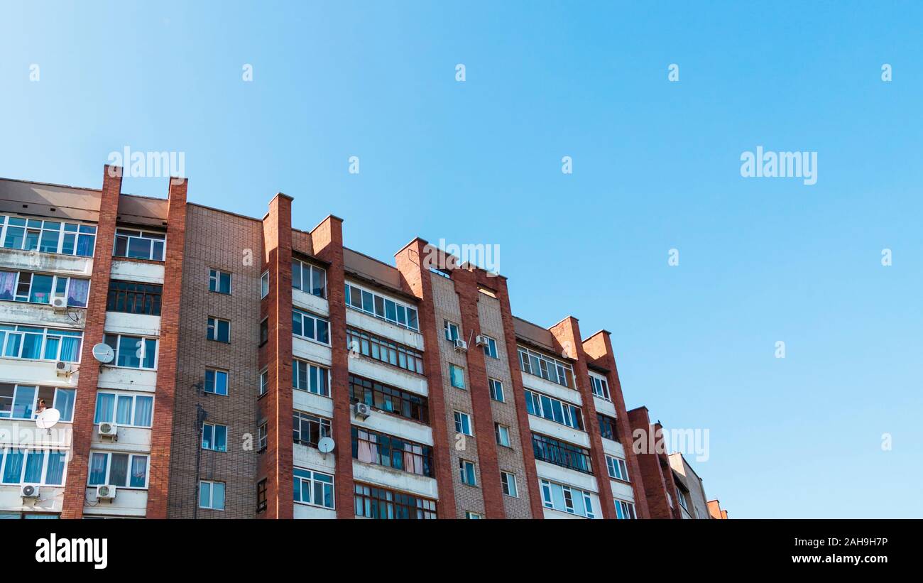 Soviet architecture facade apartment building hi-res stock photography ...