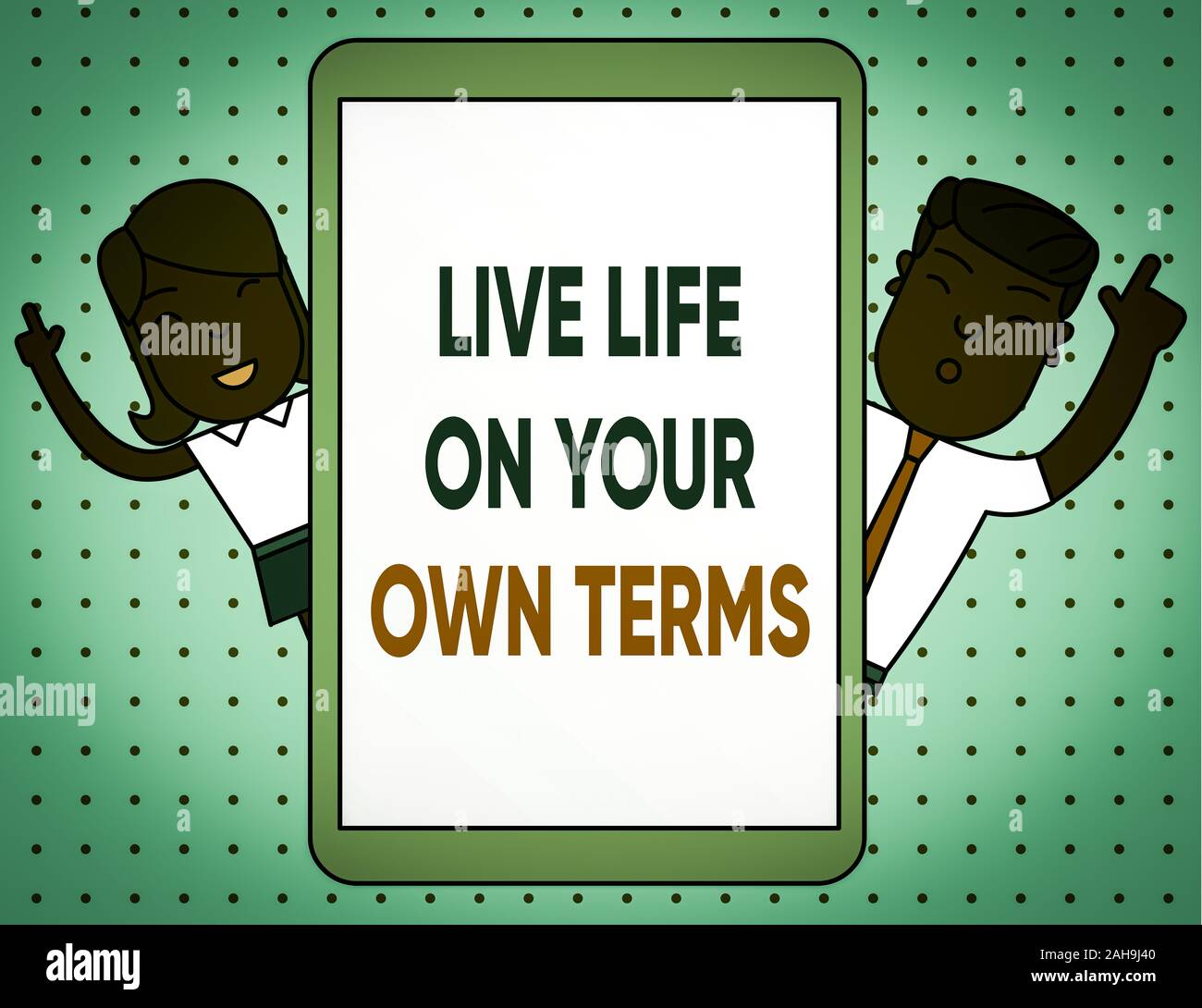 Conceptual hand writing showing Live Life On Your Own Terms. Concept ...