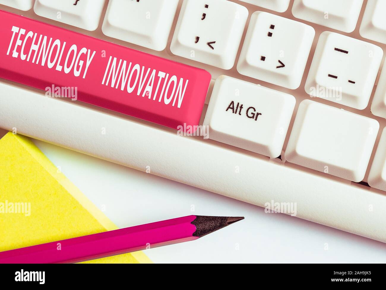 Text sign showing Technology Innovation. Business photo text ...