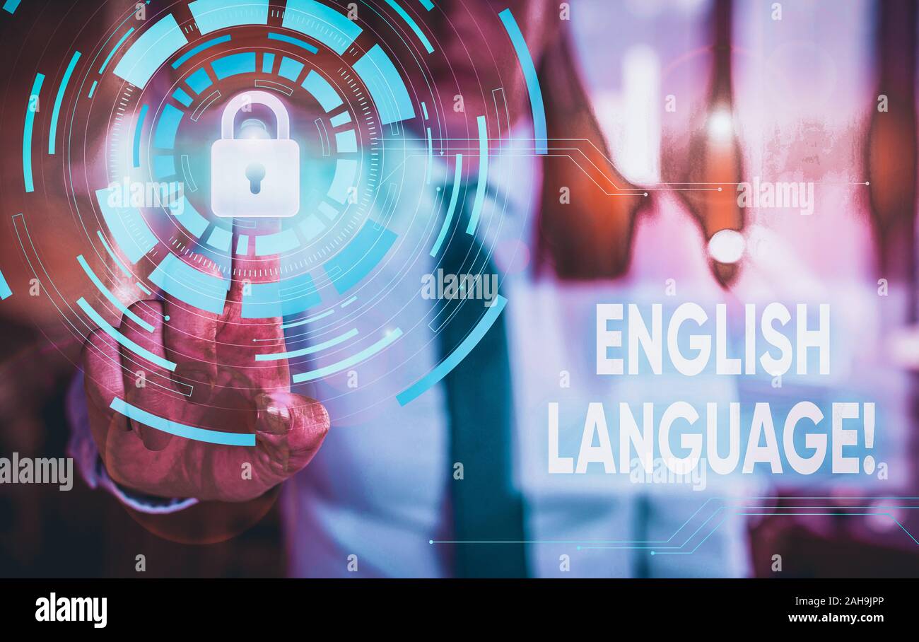 Conceptual hand writing showing English Language. Concept meaning third ...