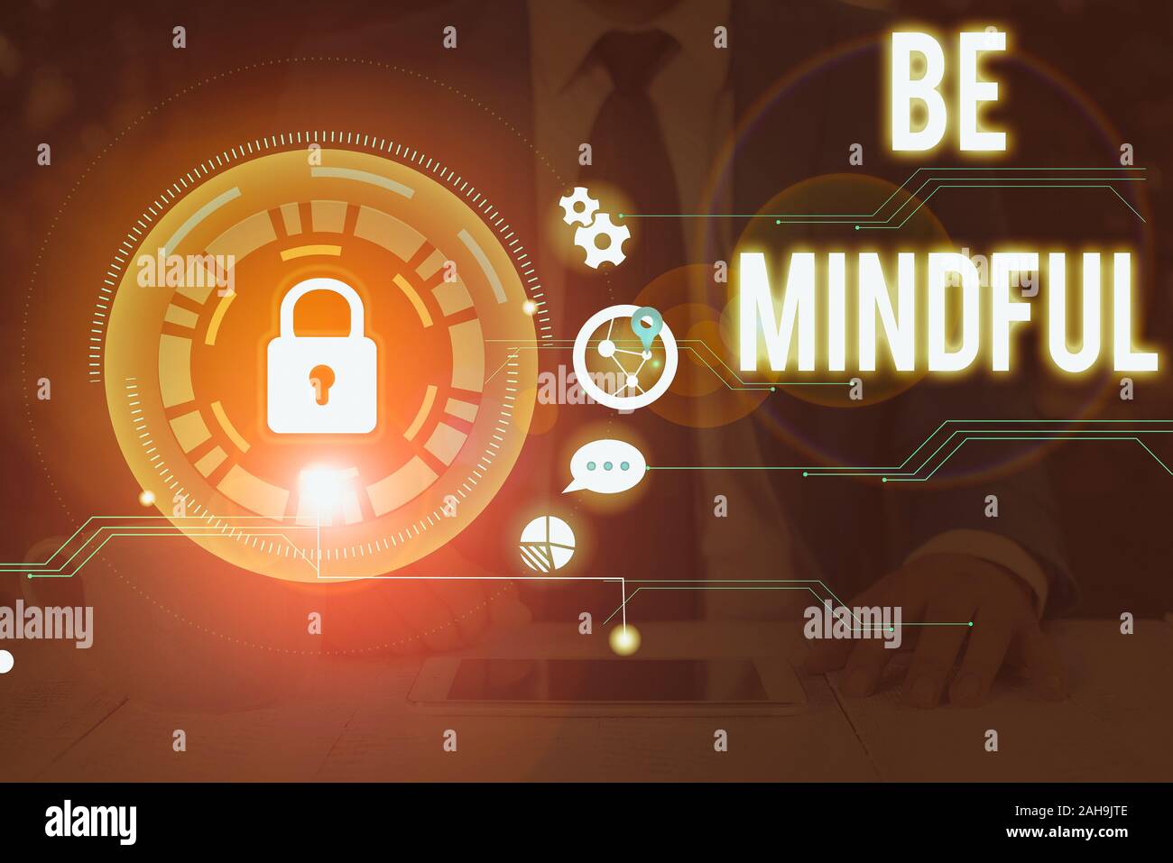 Writing note showing Be Mindful. Business concept for paying close ...