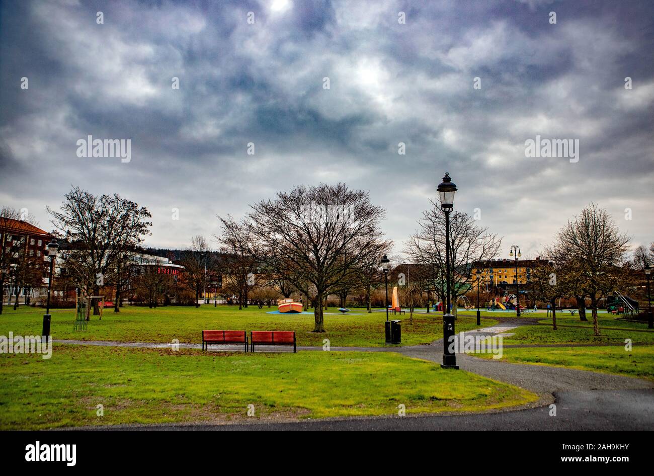 Central park in Uddevalla, Sweden Stock Photo - Alamy