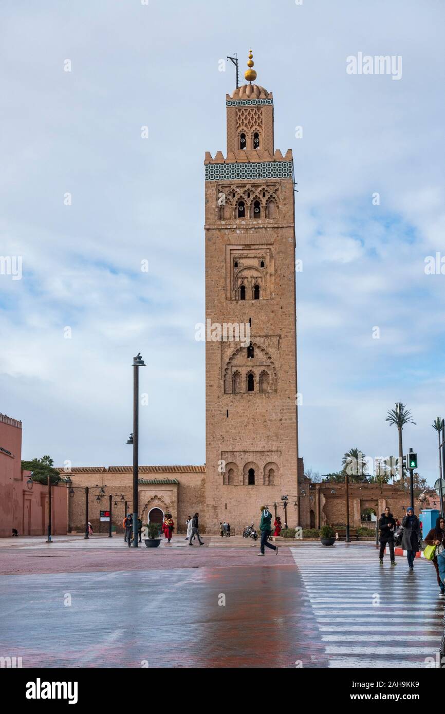 Koutoubia Mosque largest mosque in Marrakesh, Morocco, North Africa ...