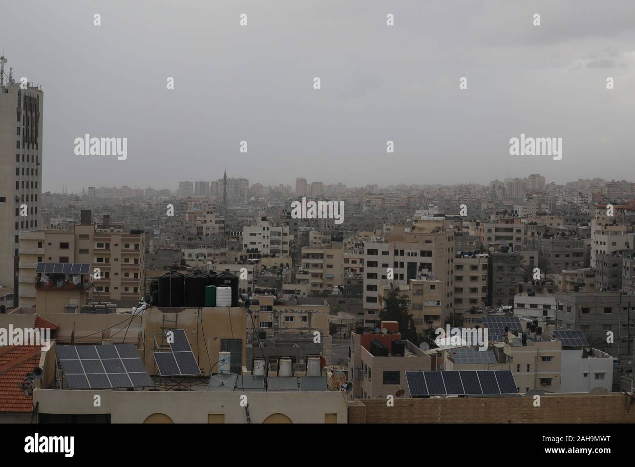 Gaza City, The Gaza Strip, Palestine. 26th Dec, 2019. View of Gaza city ...