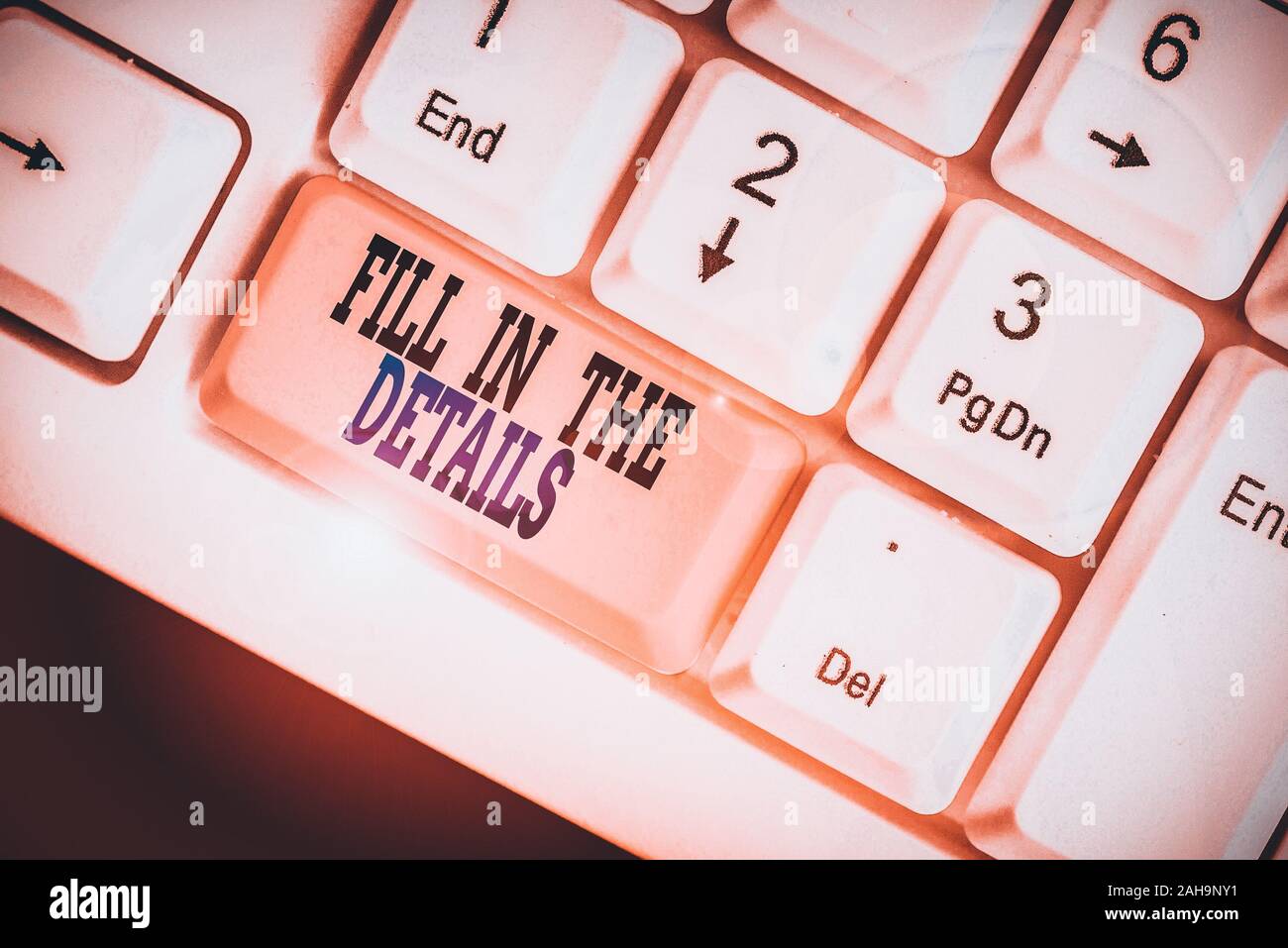 Word writing text Fill In The Details. Business photo showcasing Add ...