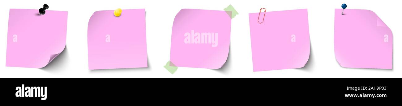 Pink Post It Clipart