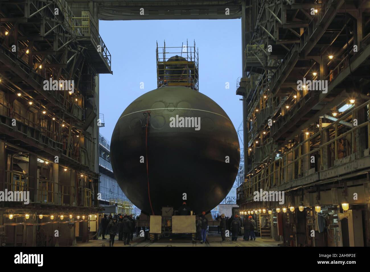 December 26, 2019. - Russia, Saint Petersburg. - Admiralty Shipyards ...