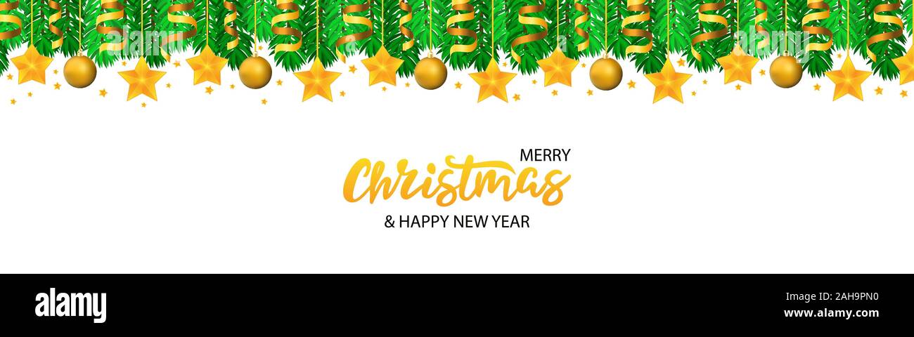 Christmas banner with lettering and stars. Winter card. Season poster ...