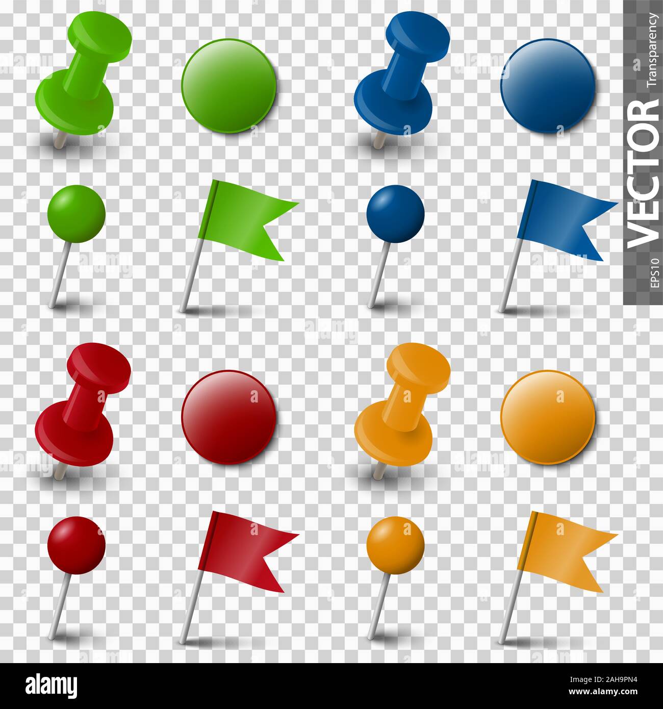 collection of different pin needle office supplies in various colors ...