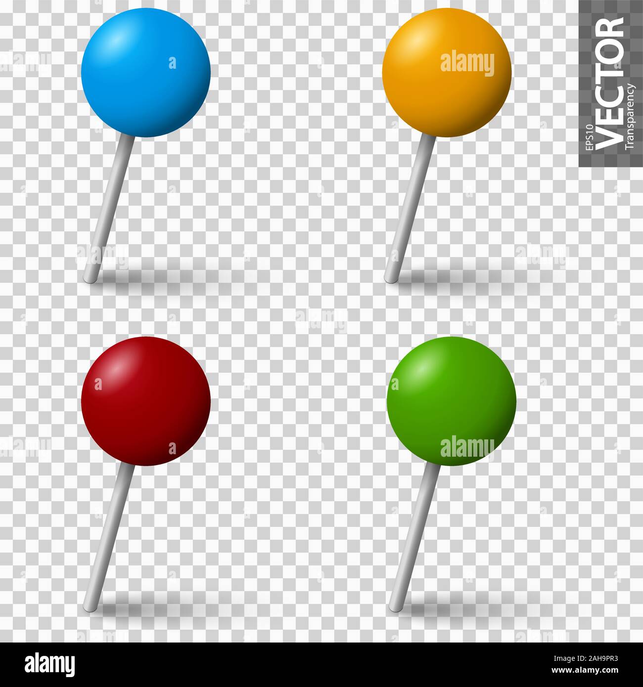 collection of different pin needle office supplies in various colors ...