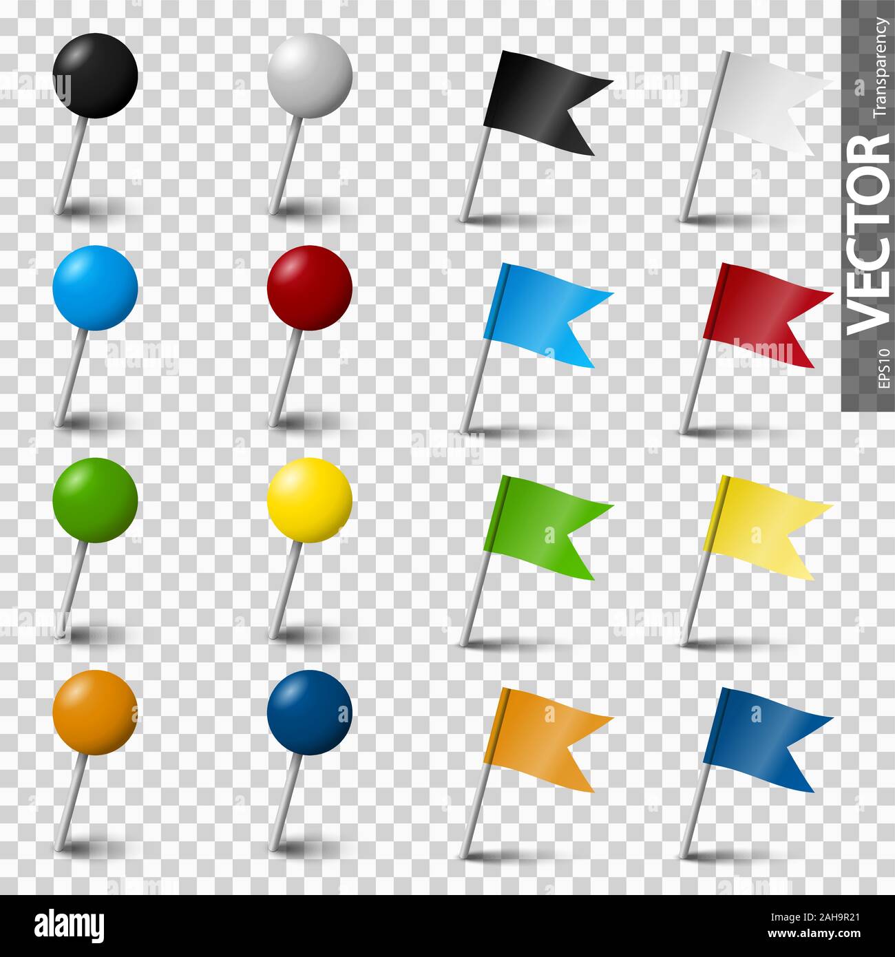 collection of different pin needle office supplies in various colors ...