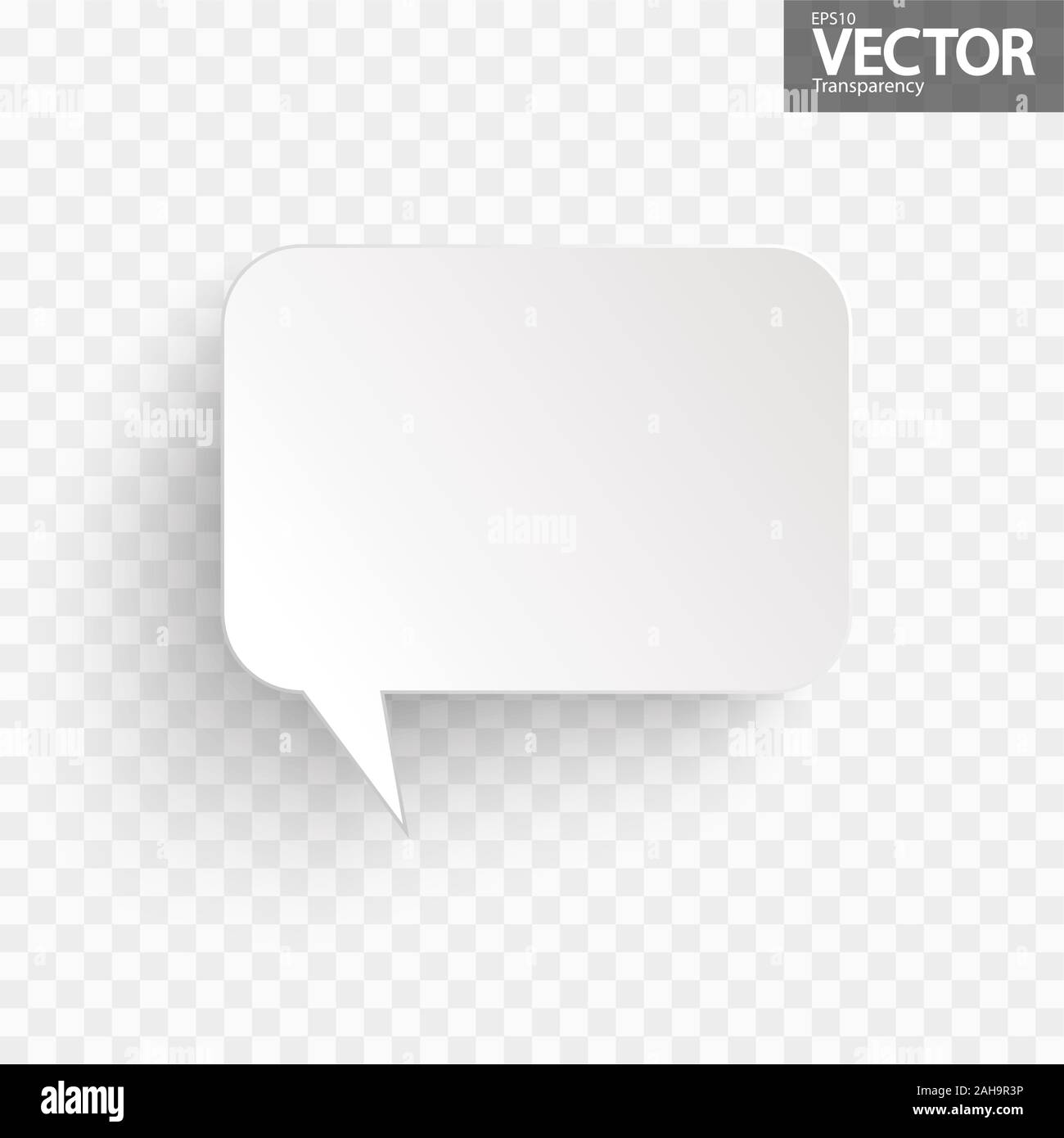 illustration of speech bubble with shadow looking like sticker with ...