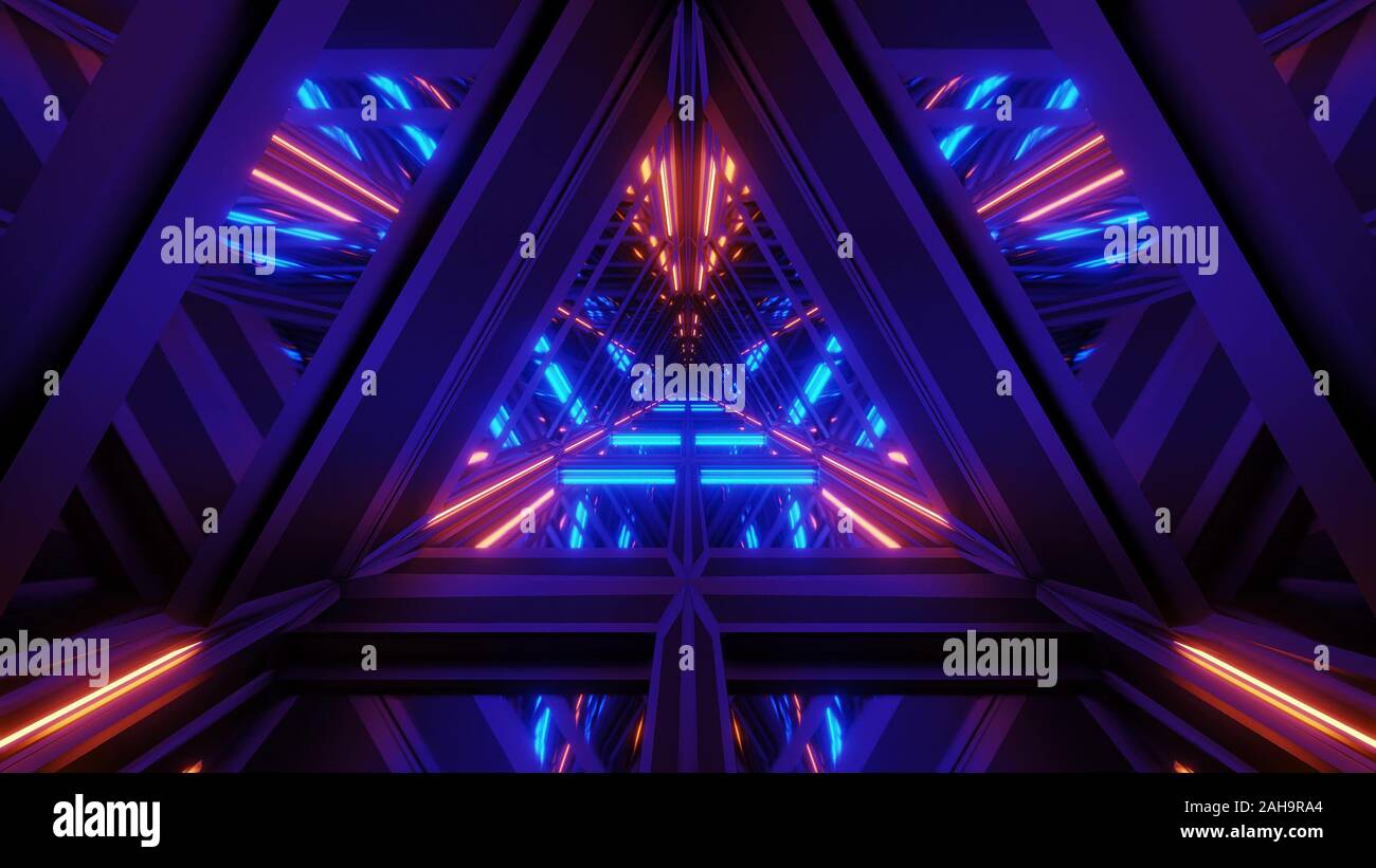 endless triangle design glass tunnel corridor with glass windows and ...