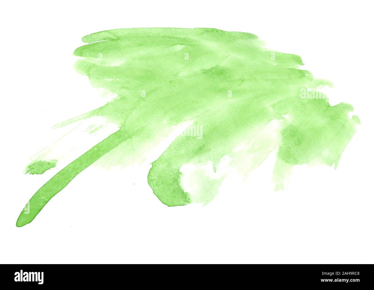 Green abstract watercolor texture as background. Bright watercolor ...