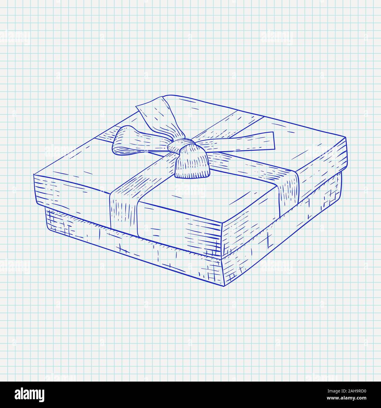 Doodle gift box bow Stock Vector Images - Alamy