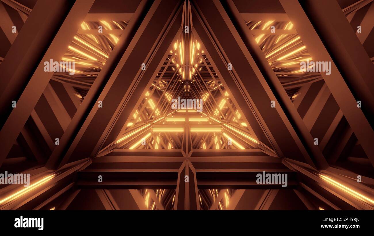 endless triangle design glass tunnel corridor with glass windows and ...