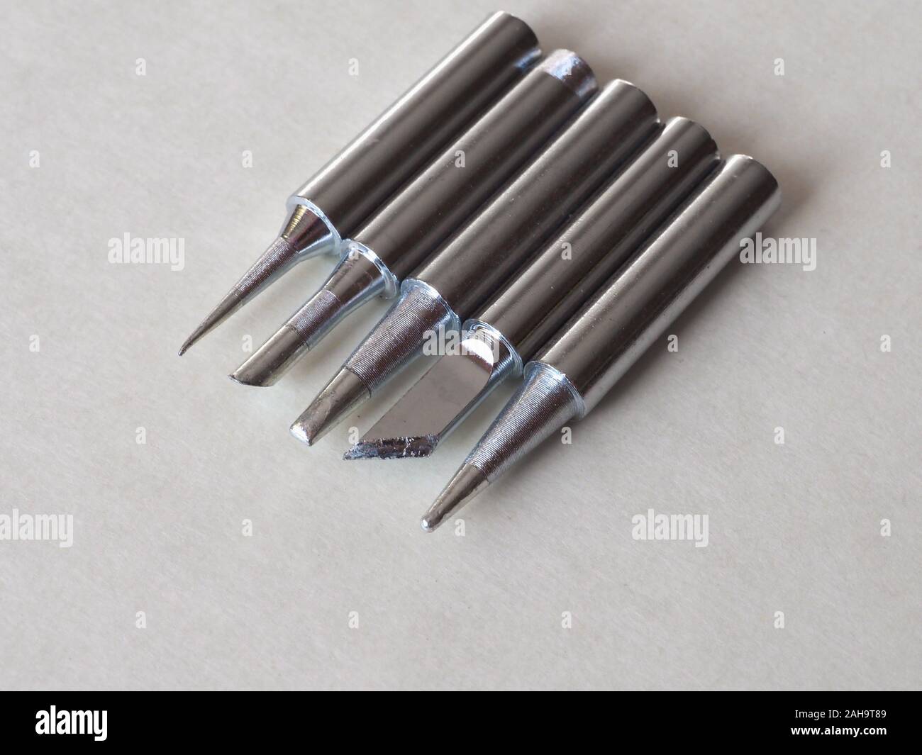 range of soldering tips for electrical soldering Stock Photo - Alamy