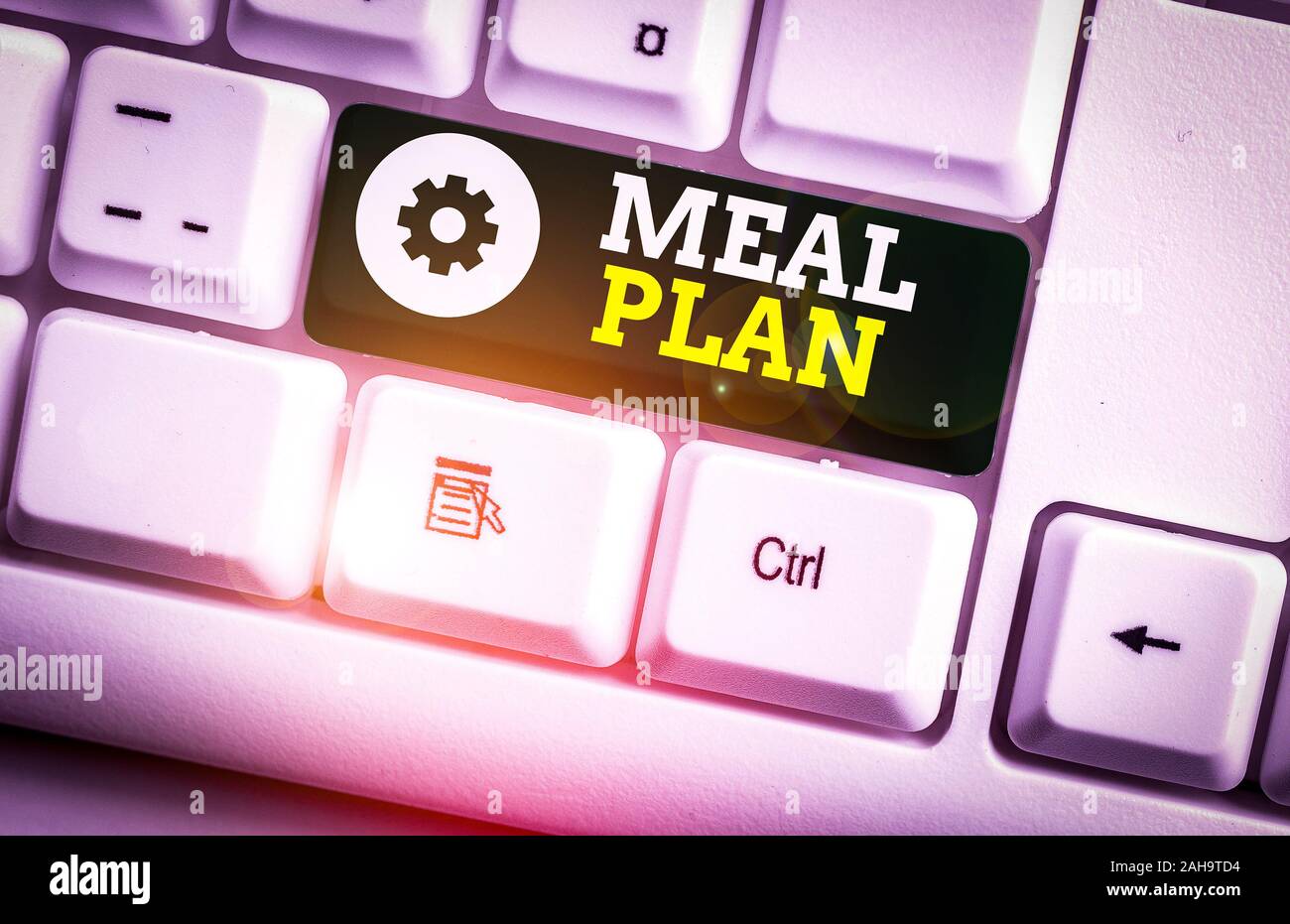 Writing note showing Meal Plan. Business concept for arrangement scheme ...