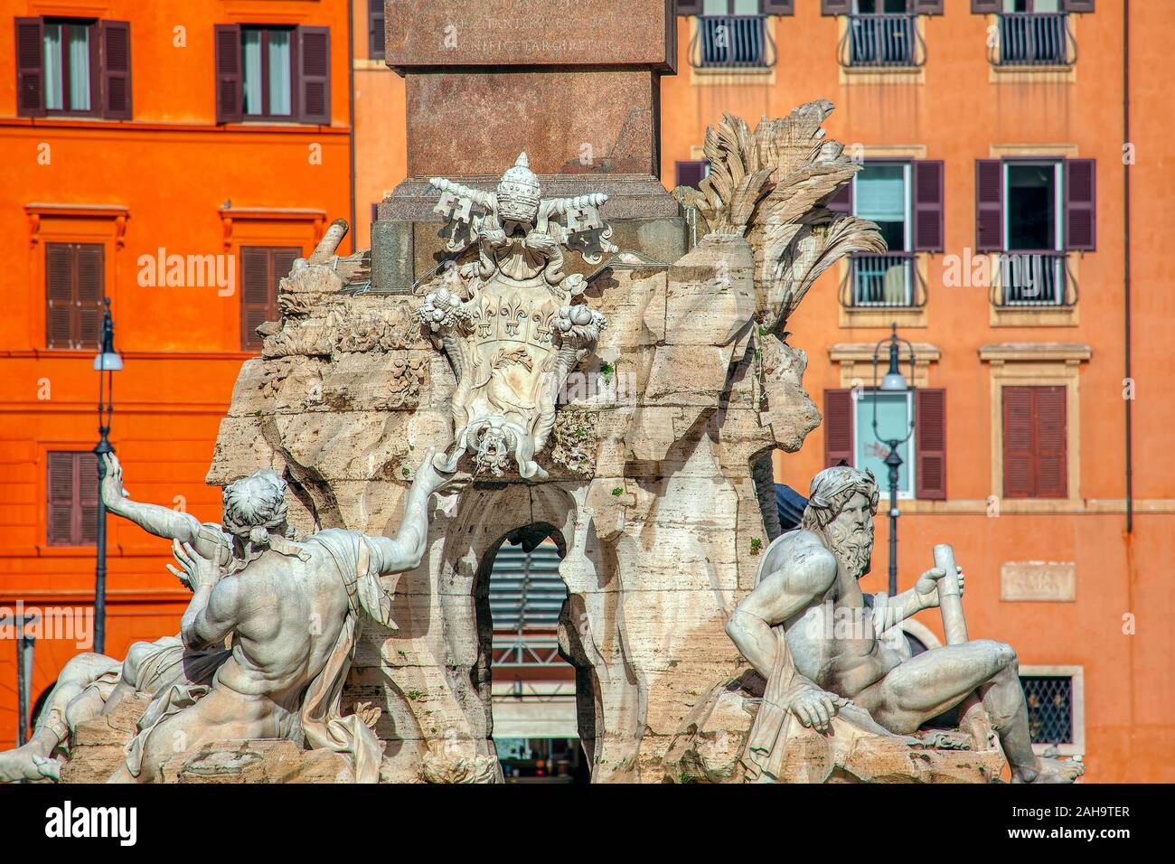 The fountain of Piazza Navona in Rome Stock Photo - Alamy