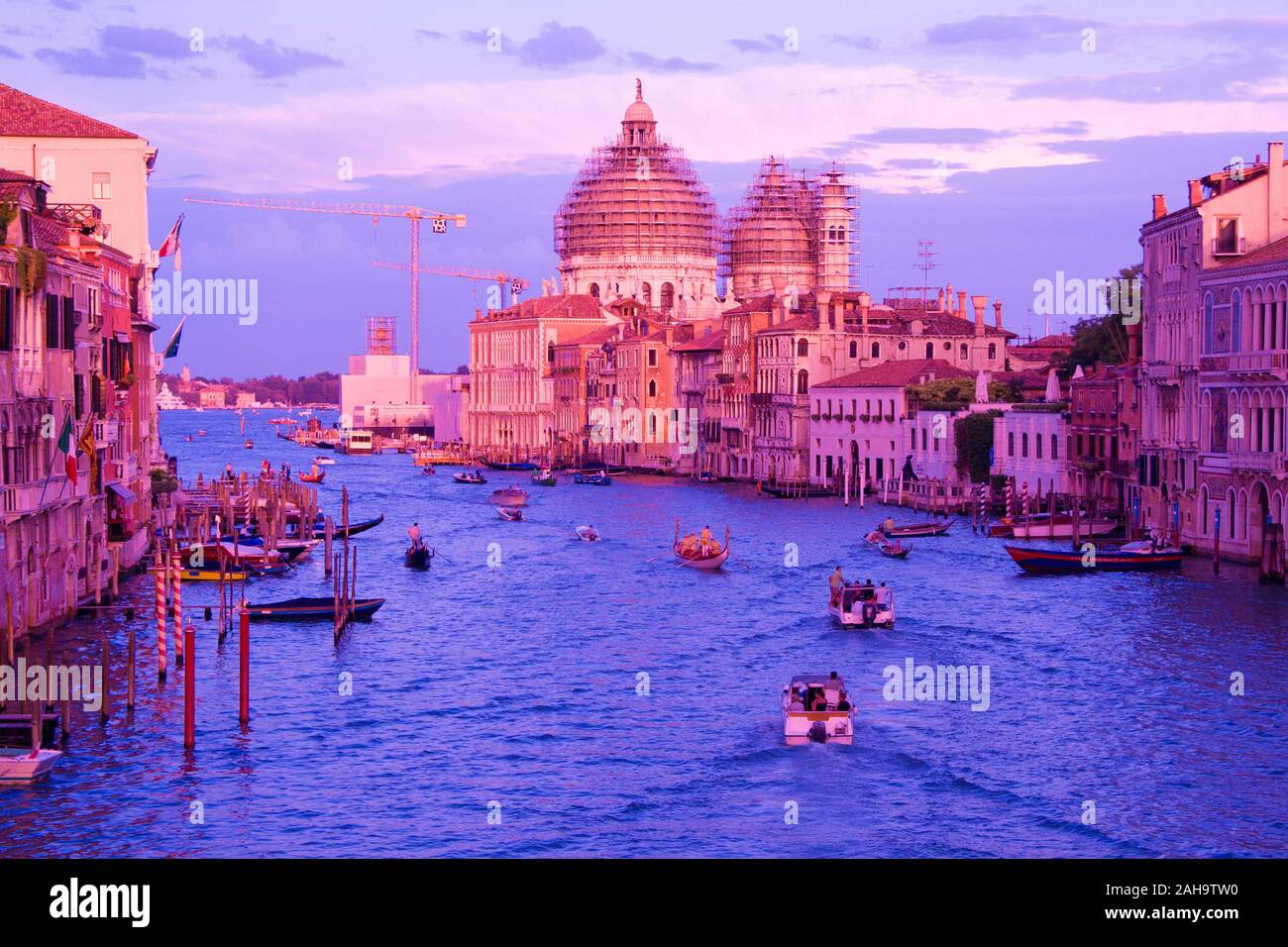 Venice view from Ponte dell'Accademia in 18-3838 Ultra Violet pantone ...