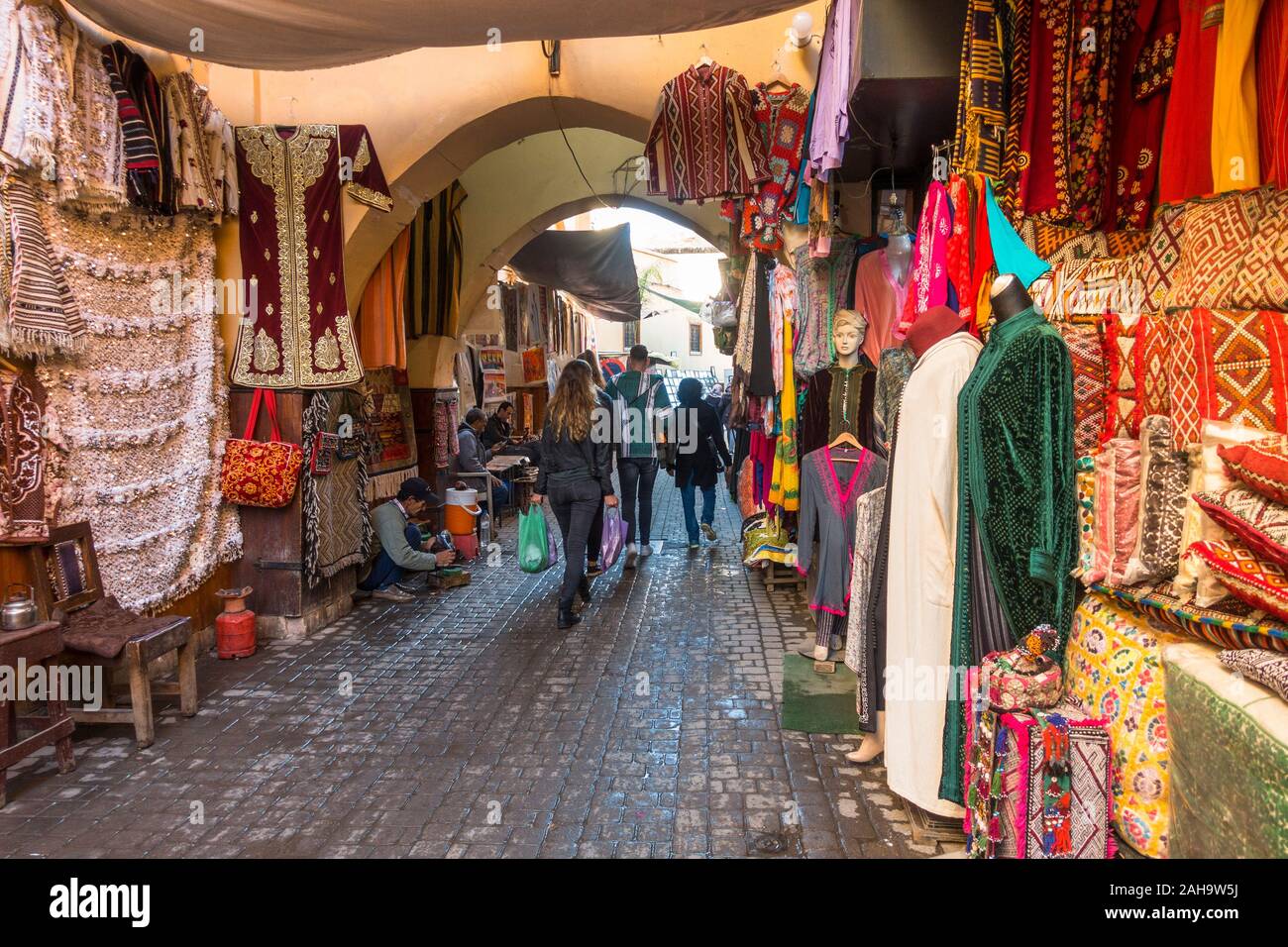 Moroccan crafts offered at Marrakech Souk Market, Medina, Marrakech ...