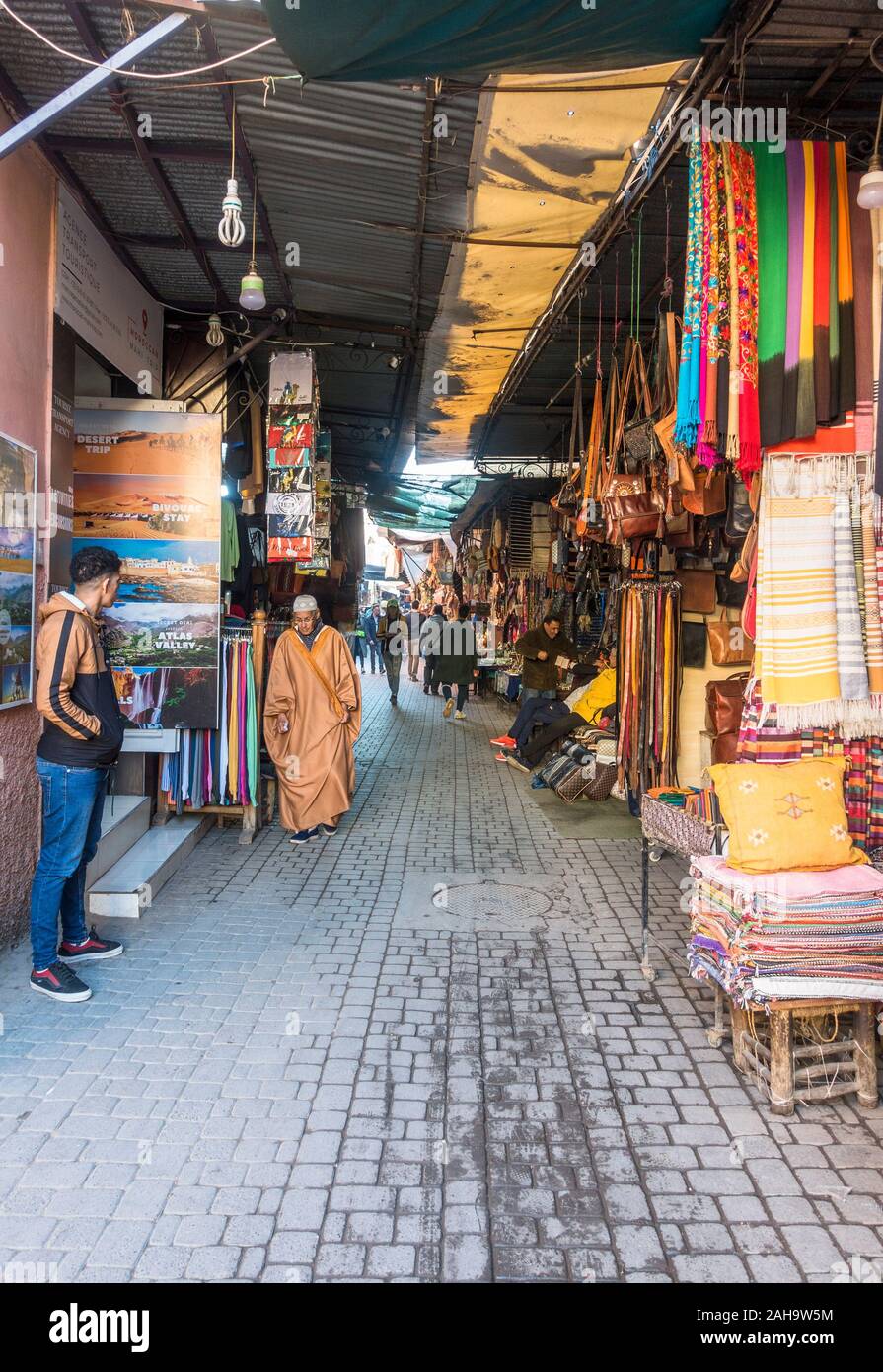Moroccan crafts offered at Marrakech Souk Market, Medina, Marrakech ...