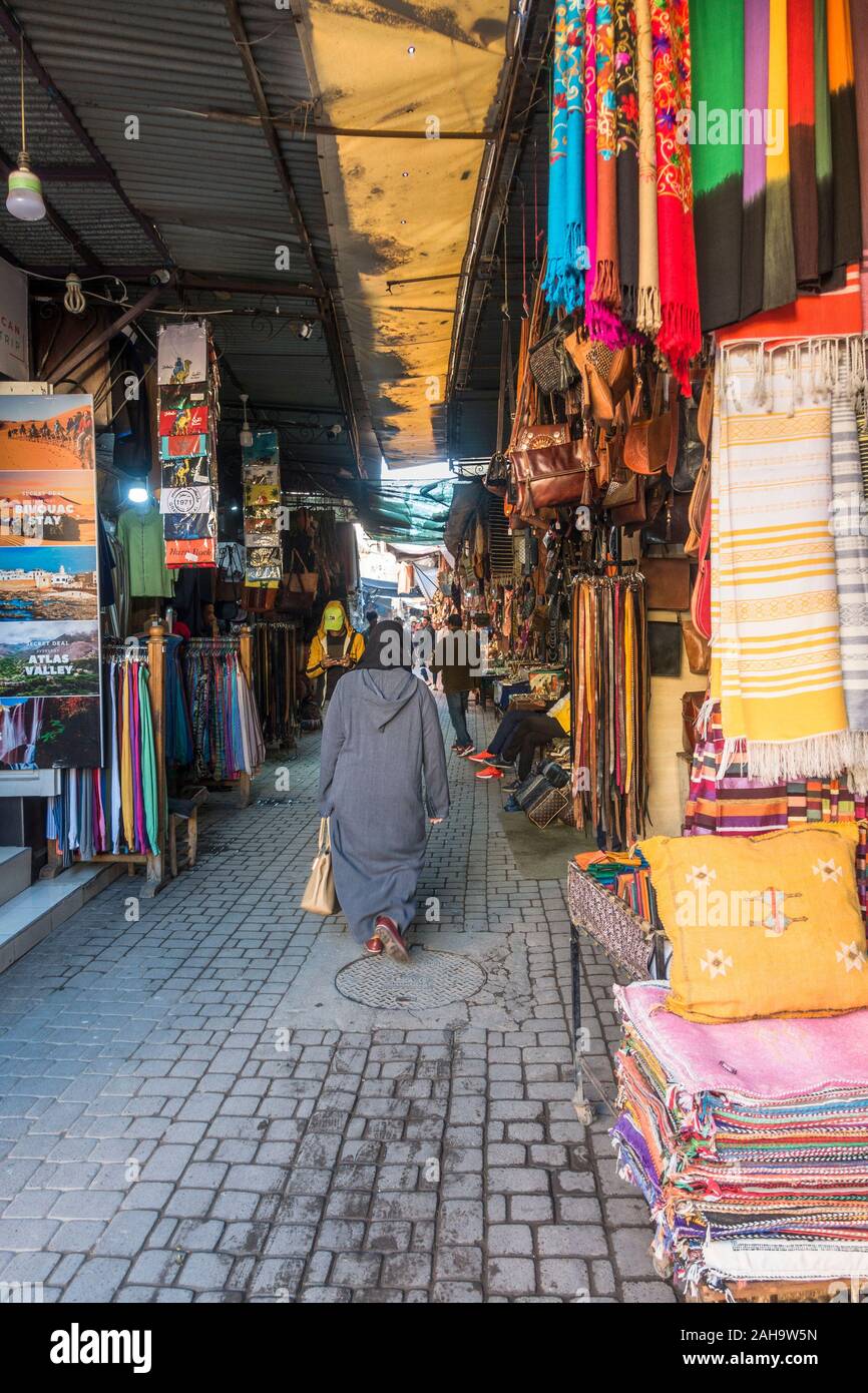 Moroccan crafts offered at Marrakech Souk Market, Medina, Marrakech ...