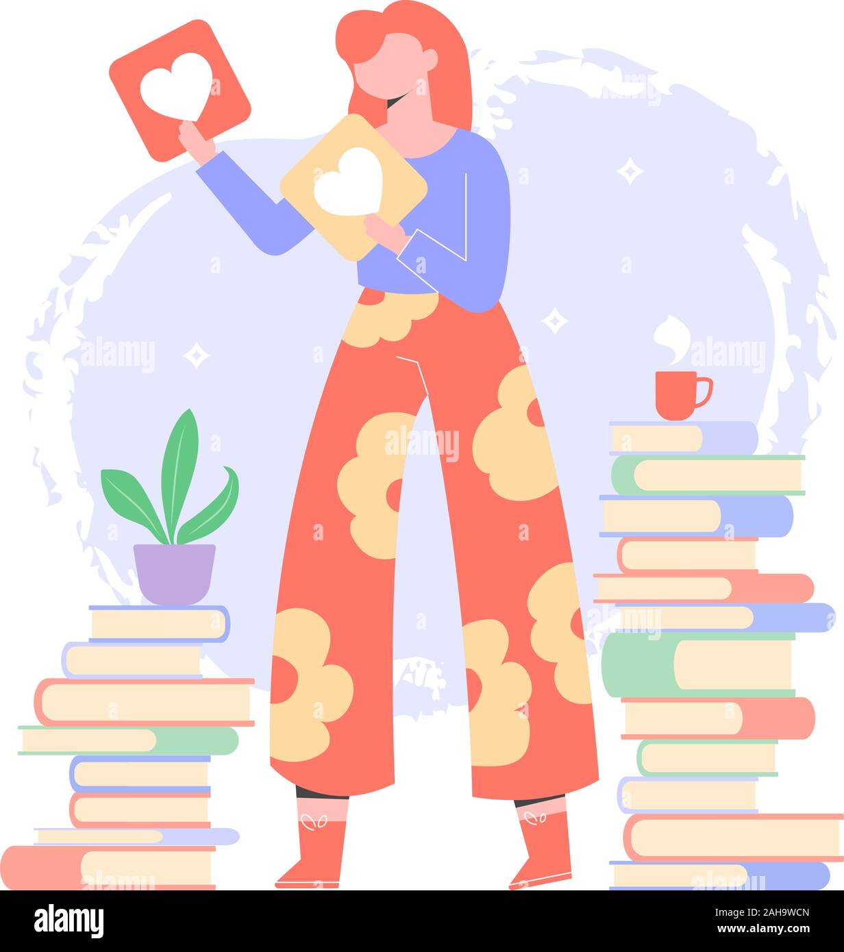 Reading fan girl Stock Vector Image & Art - Alamy