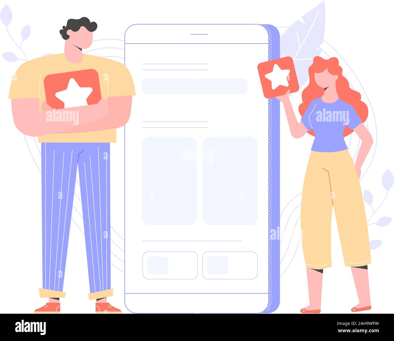 Users give feedback to the mobile application Stock Vector Image & Art ...