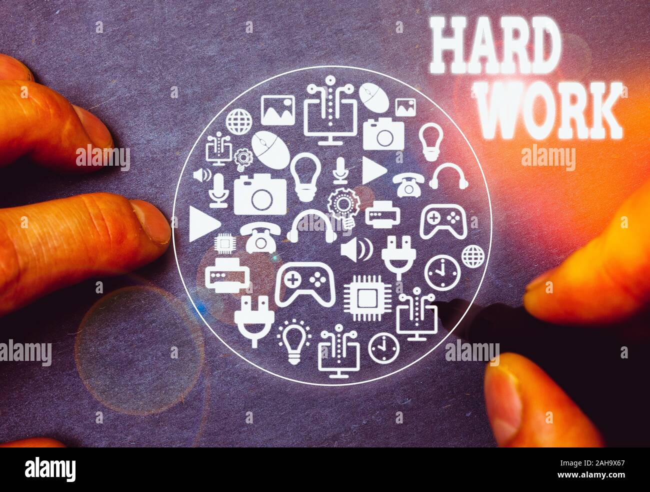 Handwriting text writing Hard Work. Conceptual photo always putting a ...