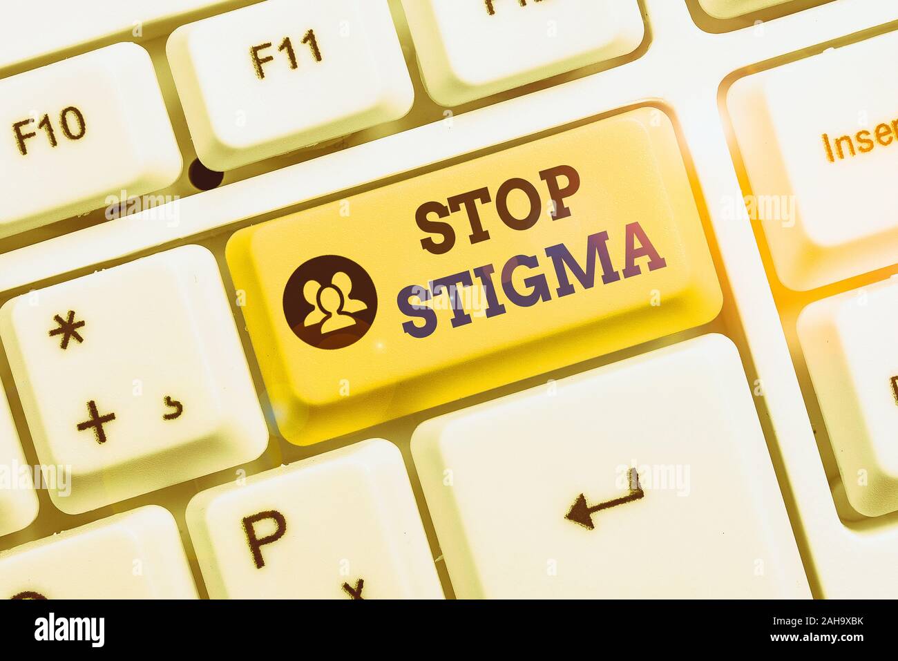 Conceptual hand writing showing Stop Stigma. Concept meaning end the ...