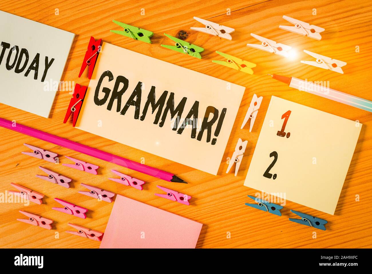 Handwriting text writing Grammar. Conceptual photo whole system ...