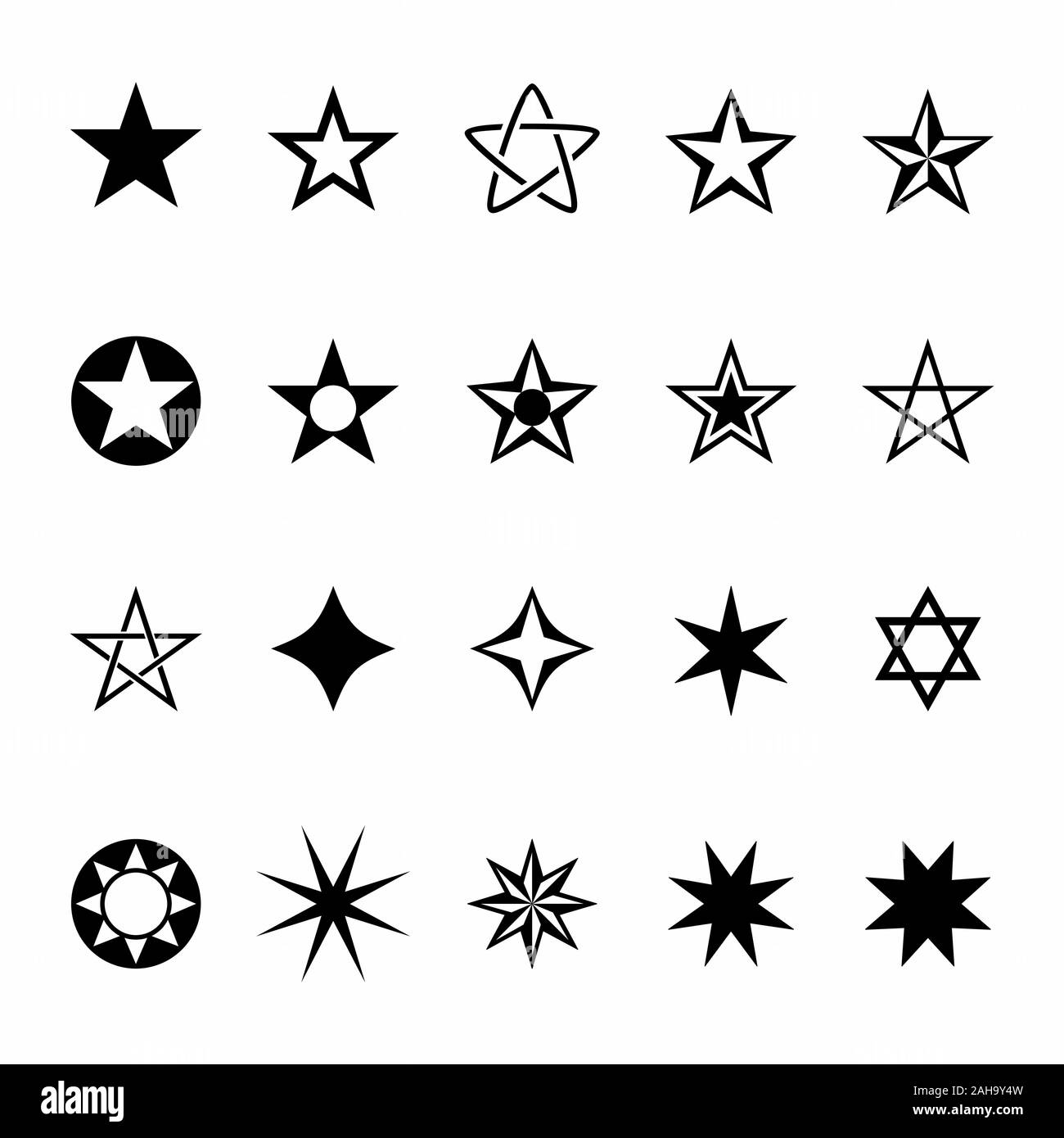 Set of stars Stock Vector Image & Art - Alamy