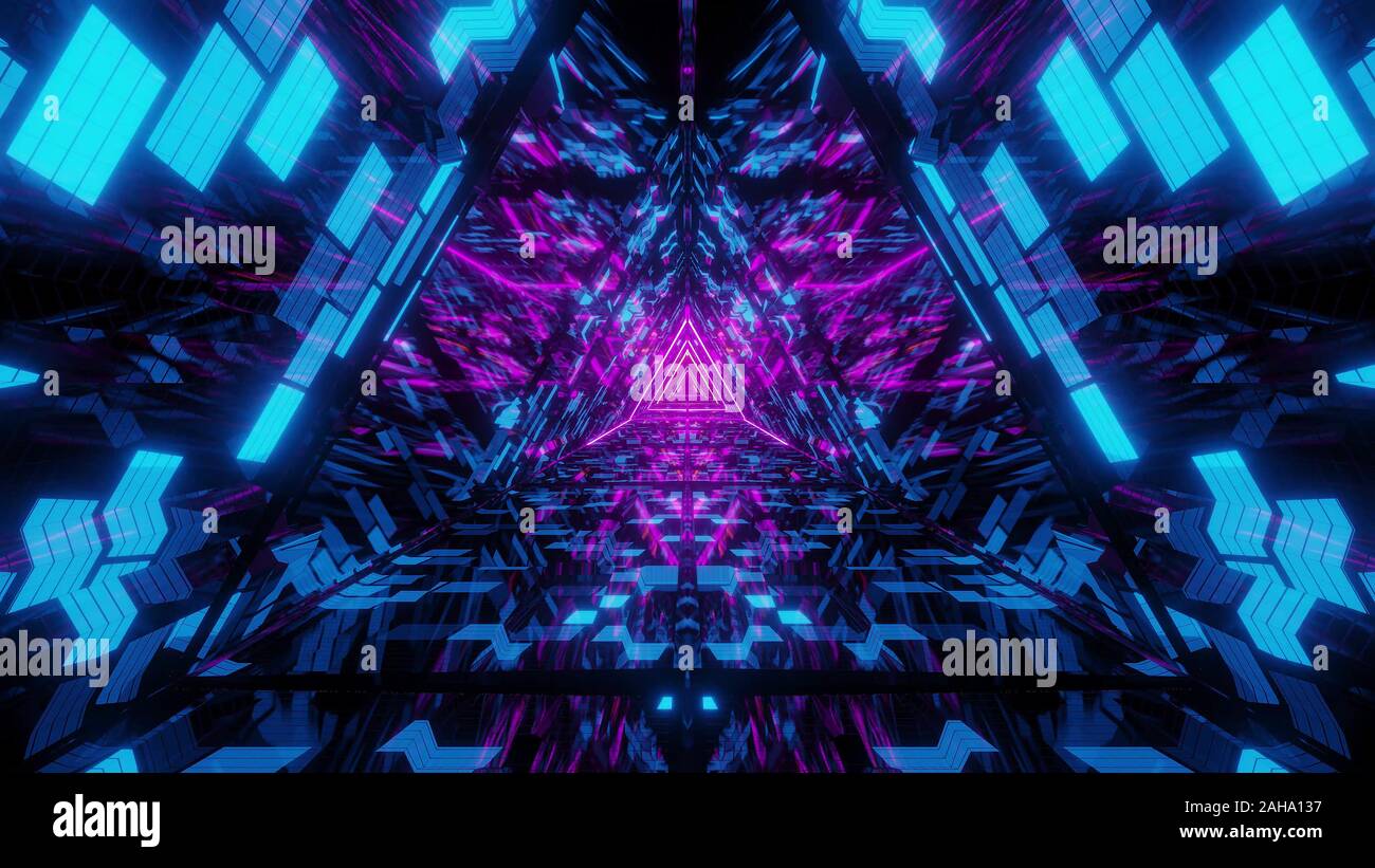 abstract triangle glass design artwork with brick texture and glowing ...