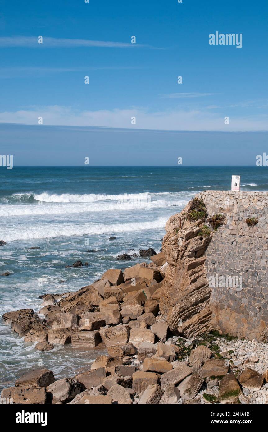 Seascape of the Atlantic Ocean at Sao Pedro de Moel, Portugal Stock ...
